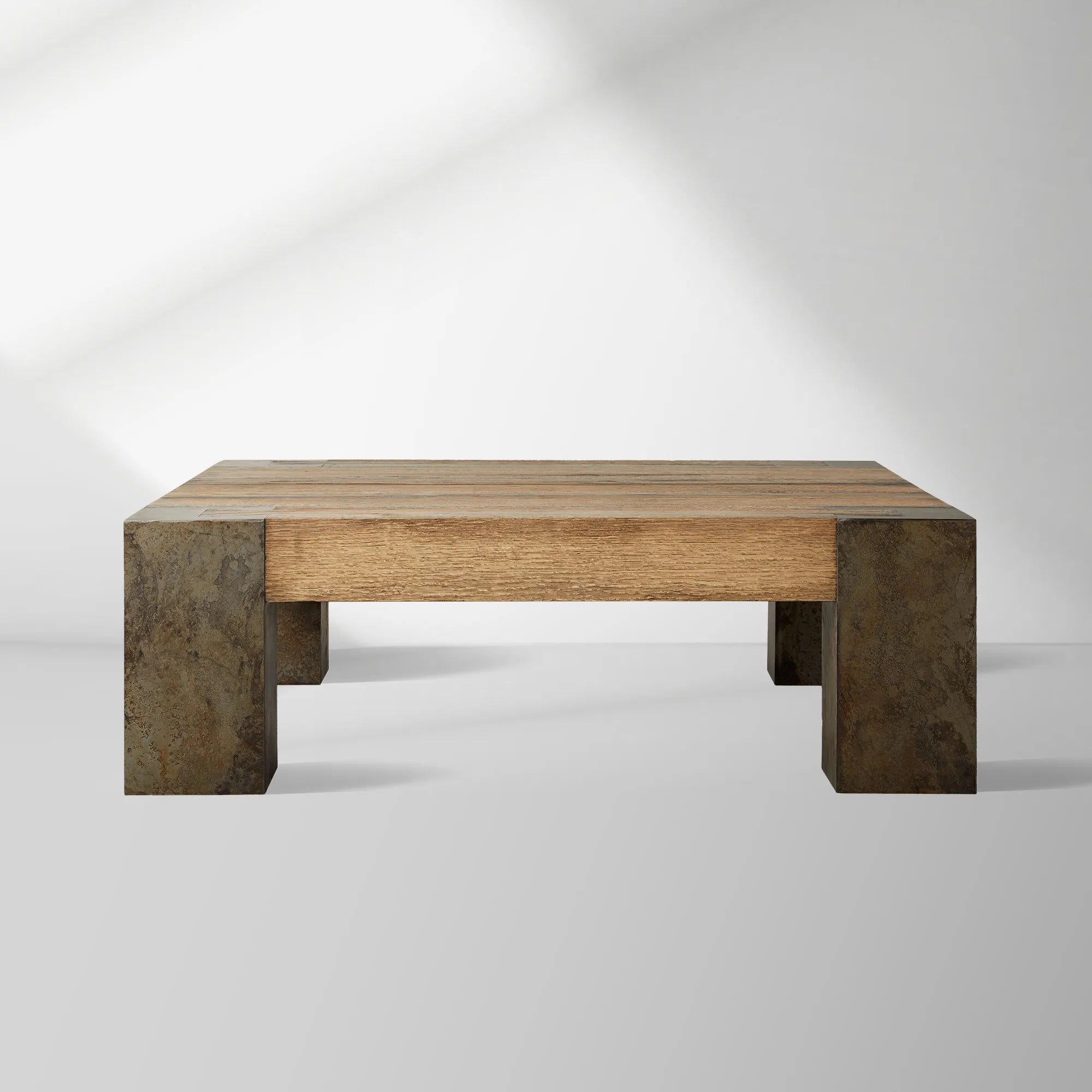 Telluride Square Oak Coffee Table Wood Cocktail Table Living Room Cent ...